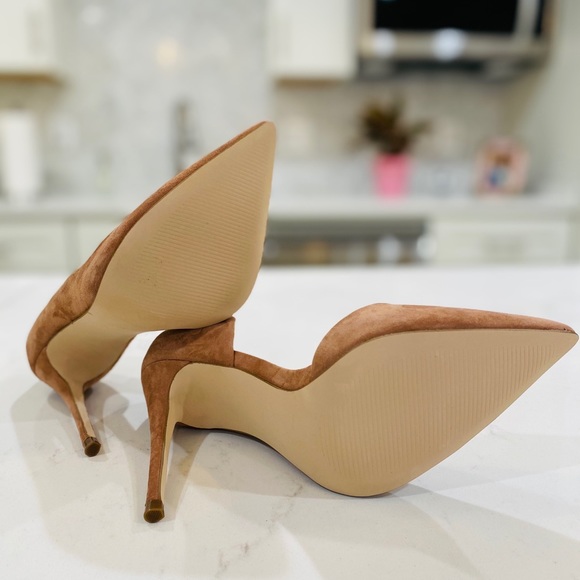 Aqua | Shoes | Aqua Dion Tan Suede 3 Inch Heels | Poshmark